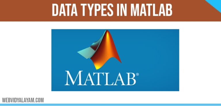 Data Types in Matlab - Web Vidyalayam