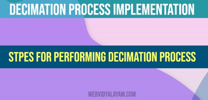 Decimation process implementation - Web Vidyalayam