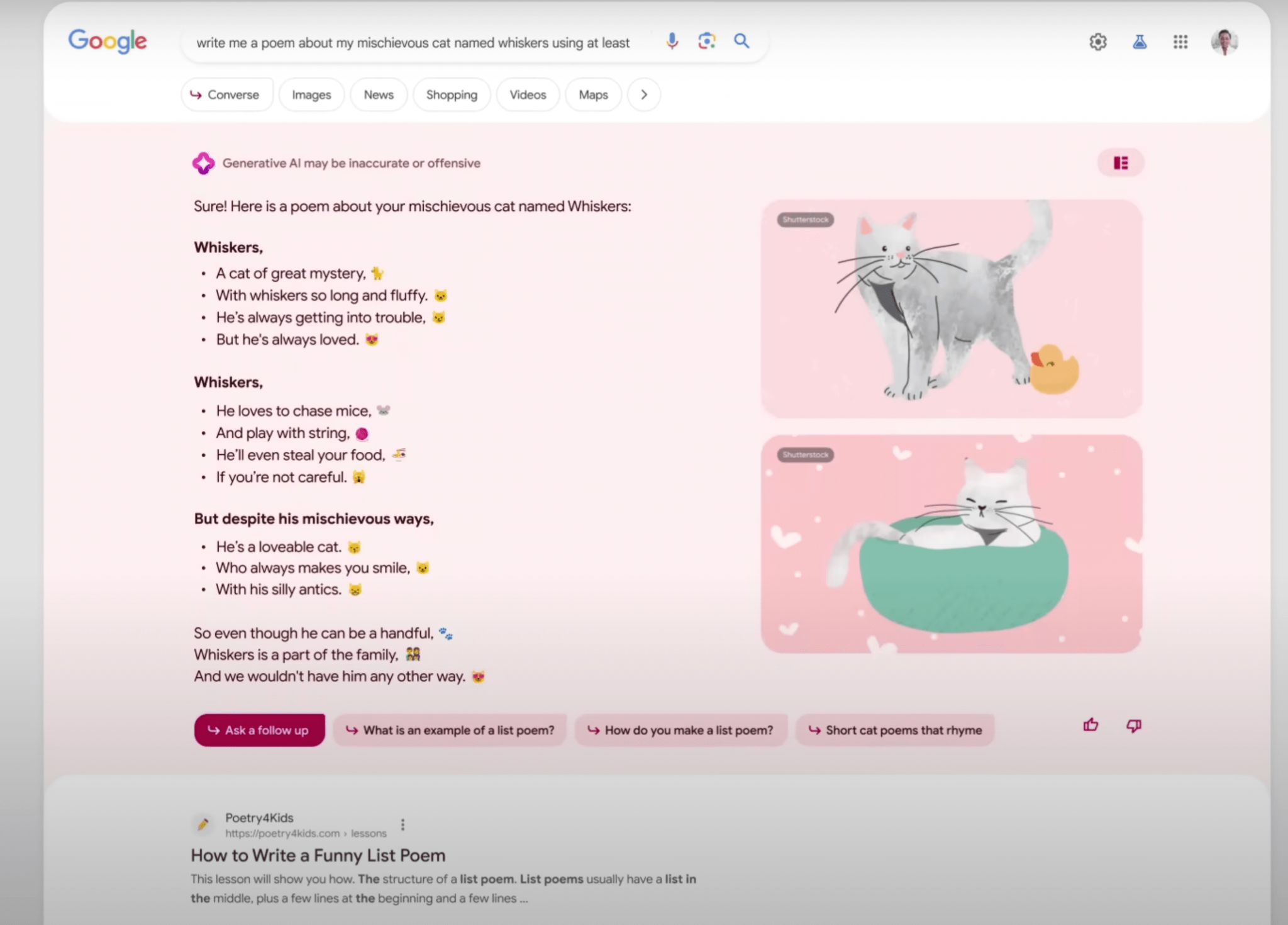 Google’s Search Generative Experience AI: New Look and Examples - Web ...