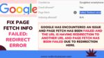 Fix Page Fetch info Failed: Redirect Error - Web Vidyalayam